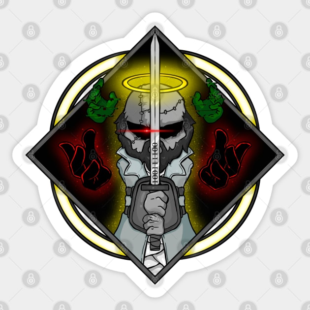 Madness Combat Jebus Remaster Art Madness Combat Sticker Teepublic